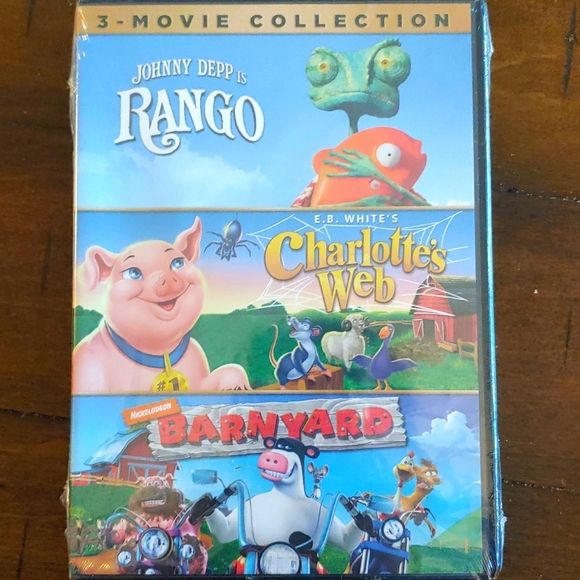 Paramont | Media | Dvd 3 Movies Rango Charlottes Web Barnyard New ...